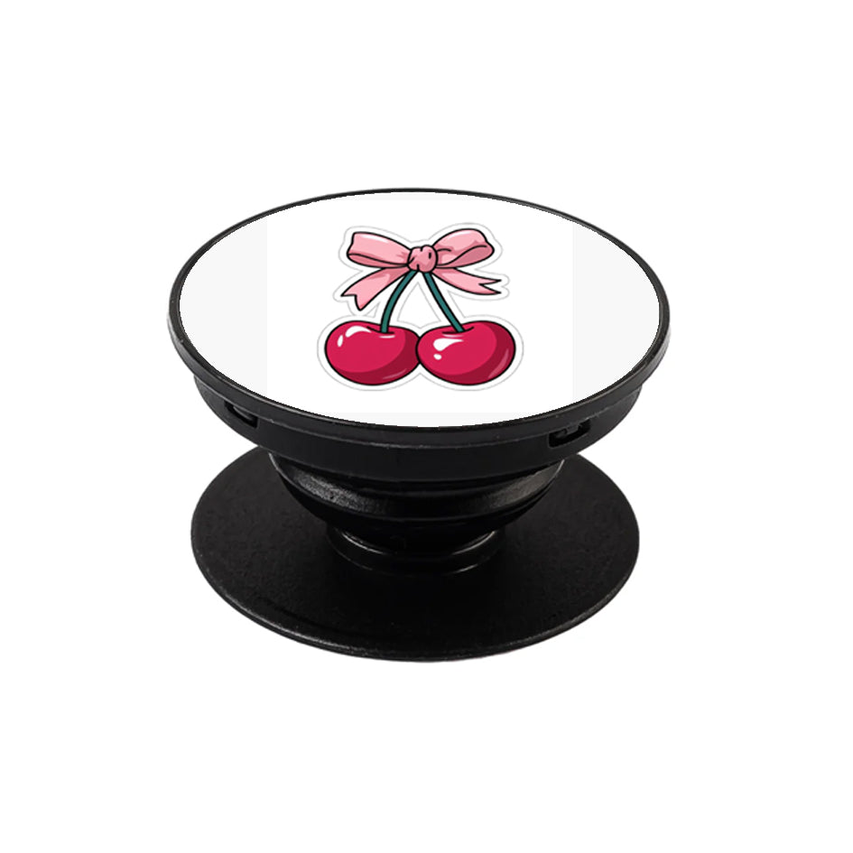 🍒🎀 Cherry Bow Pop Socket – Cute Aesthetic Phone Grip & Stand – StayCase